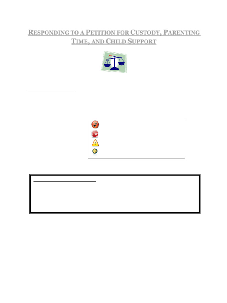 Response For Unmarried Parents (Packet) | PDF | Child Custody | Child Support