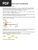 Chapter 7 Control and Coordination Handwritten Notes | PDF