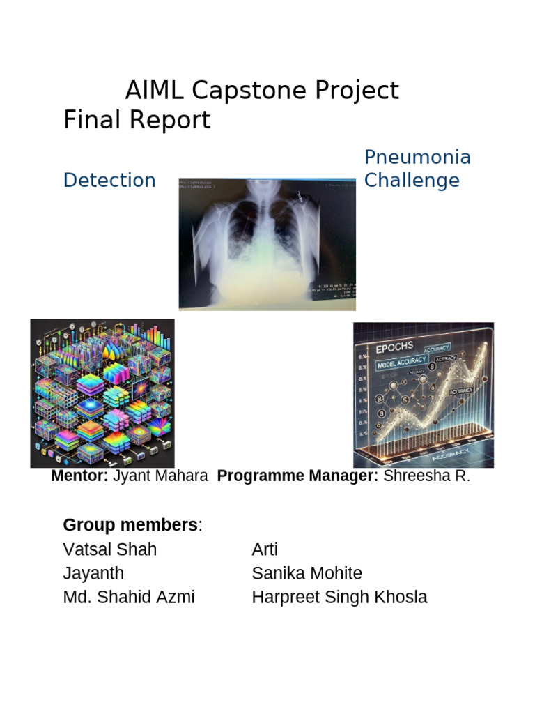 Final Report Pneumonia Detection Capstone Project Group1 20oct24 | PDF | Annotation | Computing