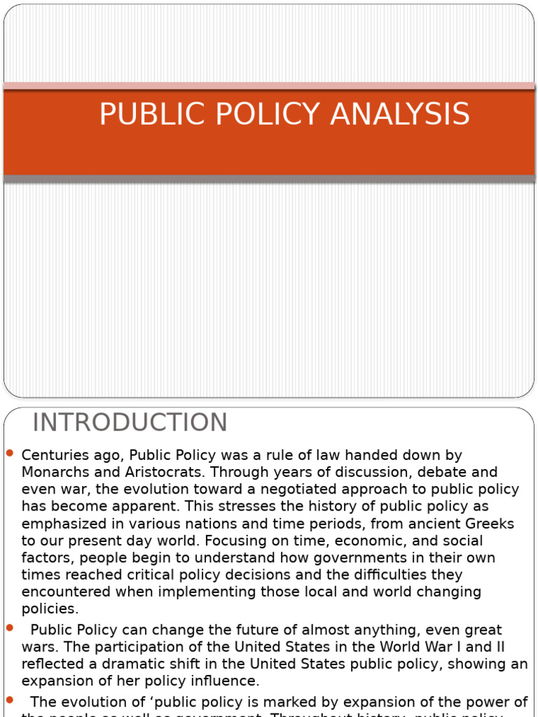 Understanding Public Policy Analysis | PDF | Policy | Policy Analysis