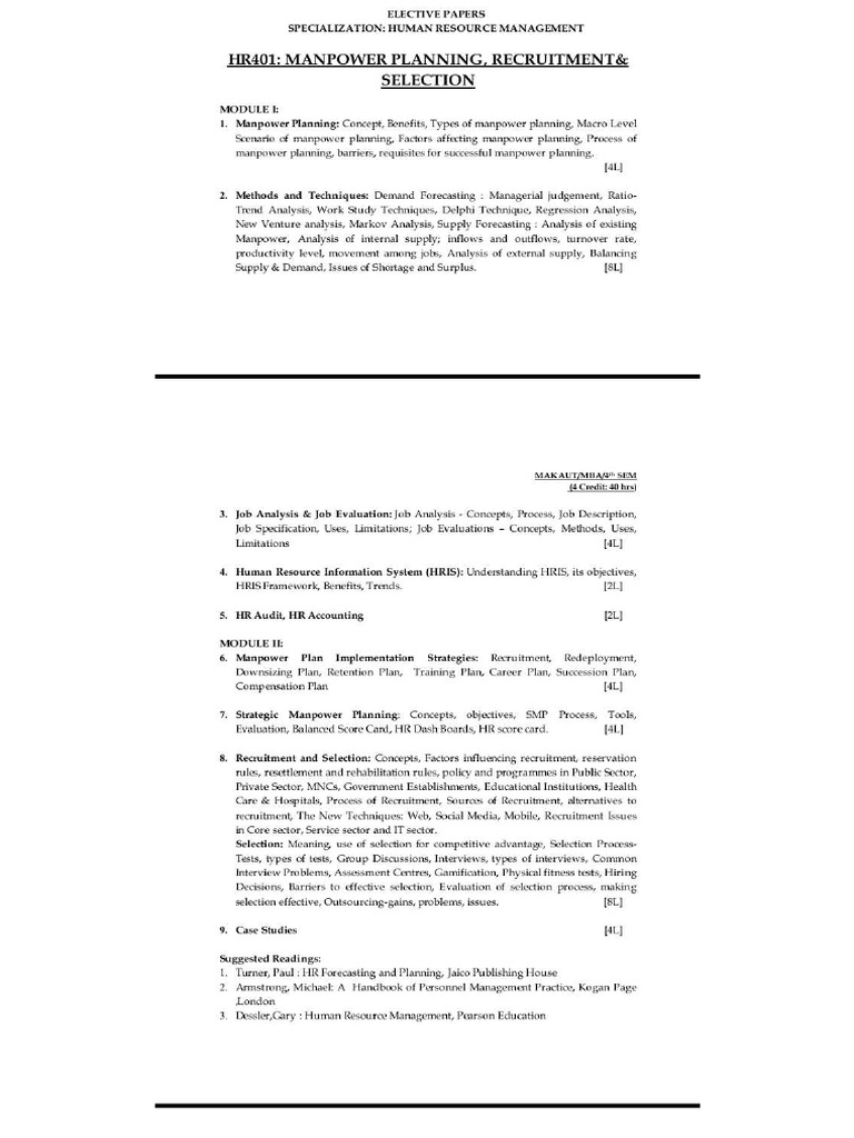 Mba Syllabus 102428 | PDF