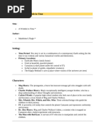 A Wrinkle in Time Chapter Quizzes | PDF