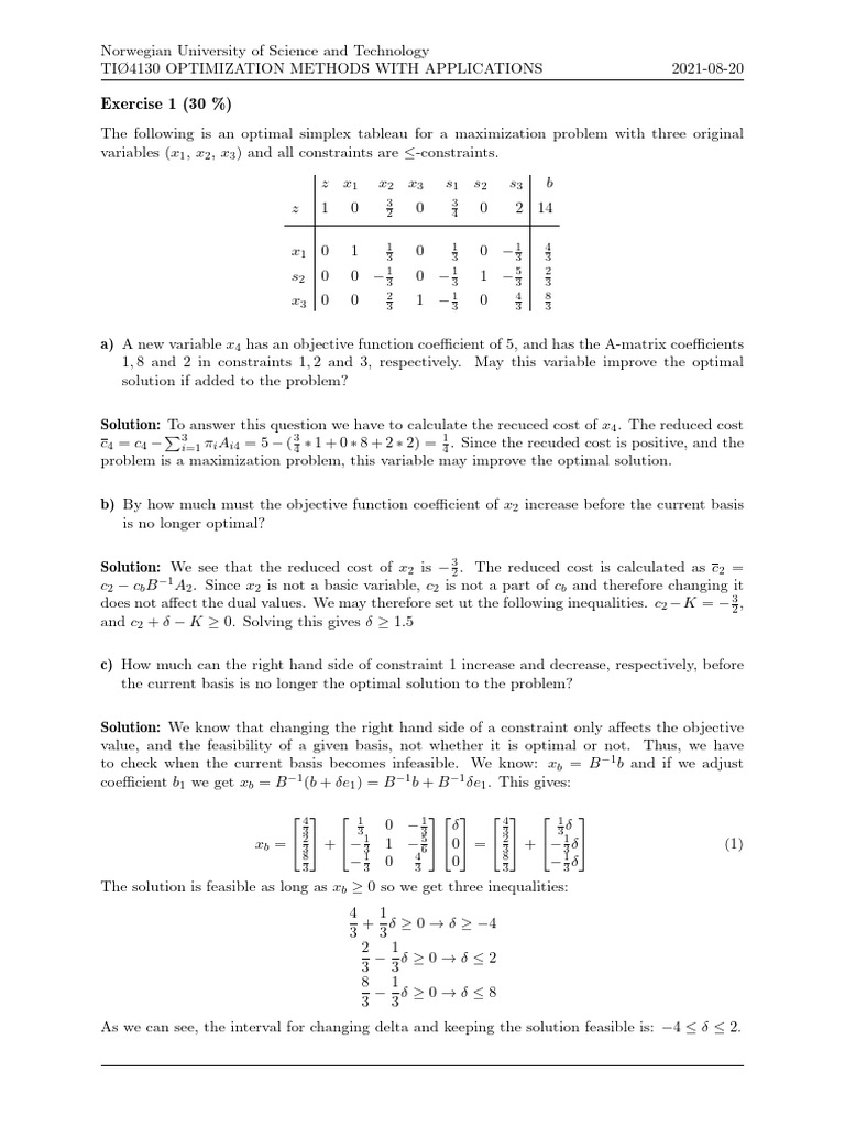 Exam 2021 - solution | PDF | Computer Programming | Computational Science