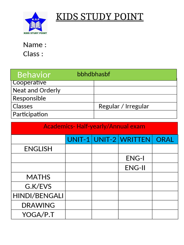 Kids Study Point | PDF