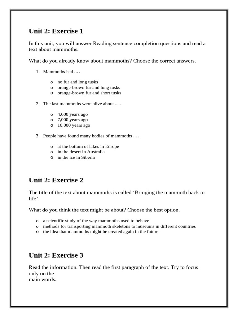 Unit 2 - Reading | PDF | Noun | Plural
