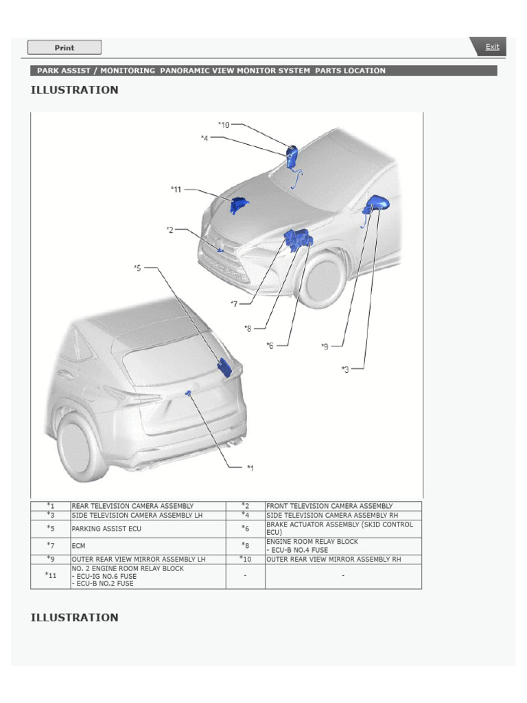 Panoramic View Monitor Parts Guide | PDF | Vehicle Technology | Car