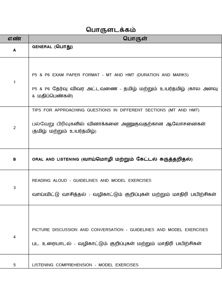 Book 3 PSLE Tamil Guide Book | PDF