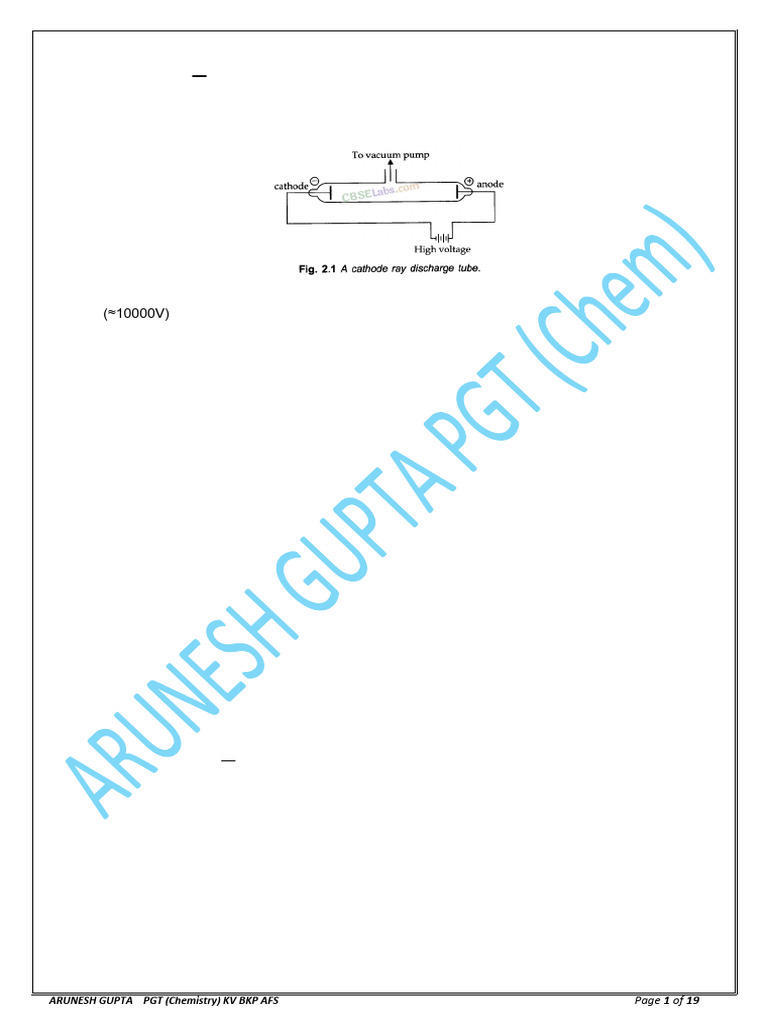 Class XI Chapter 2 Structure of Atom - Notes | PDF | Photoelectric ...
