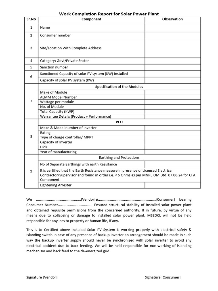 WCR - Undertaking - Guarantee - Aadhar | PDF | Energy Technology | Power (Physics)