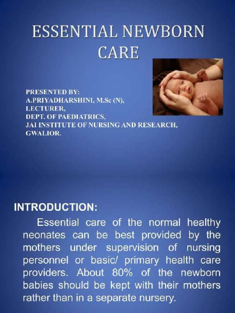 Essential New Born Care | PDF