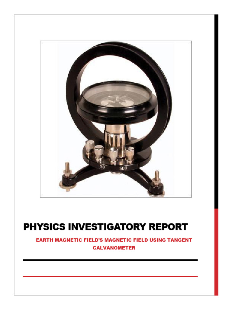 XII Physics-Investigatory-report - Earths Magnetic Field | PDF ...