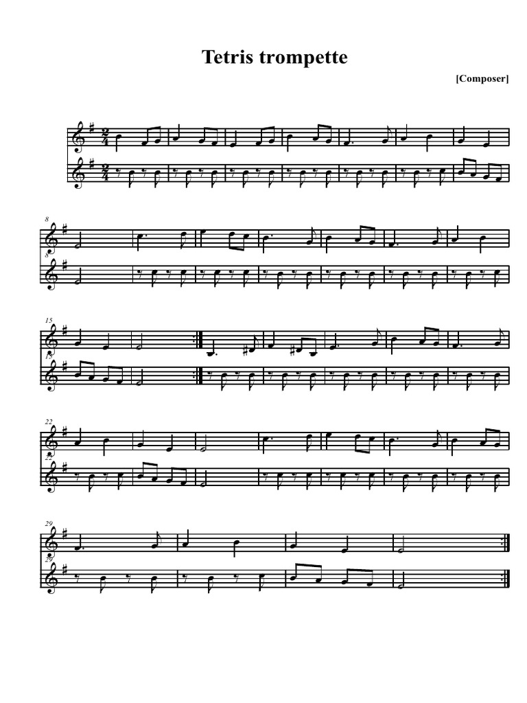 Tetris Trompette SIb | PDF