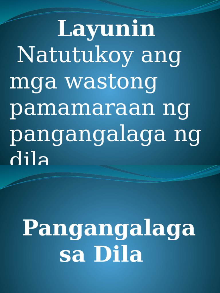 Pangangalaga Sa Dila | PDF