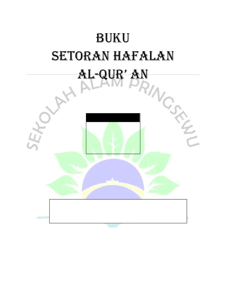 Tahfidz Buku Setoran | PDF