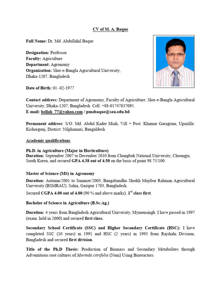 5-Dr. Md. Abdullahil Baque675927c891c88 | PDF | Agriculture | Rice
