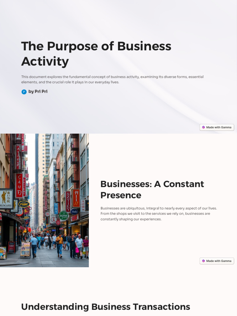 The Purpose of Business Activity | PDF | Innovation | Goal