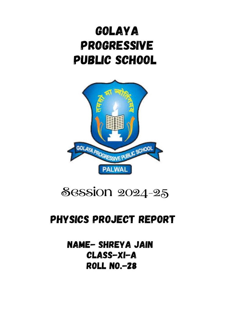Session 2024-25 Physics Project Report | PDF | Waves | Electromagnetic ...