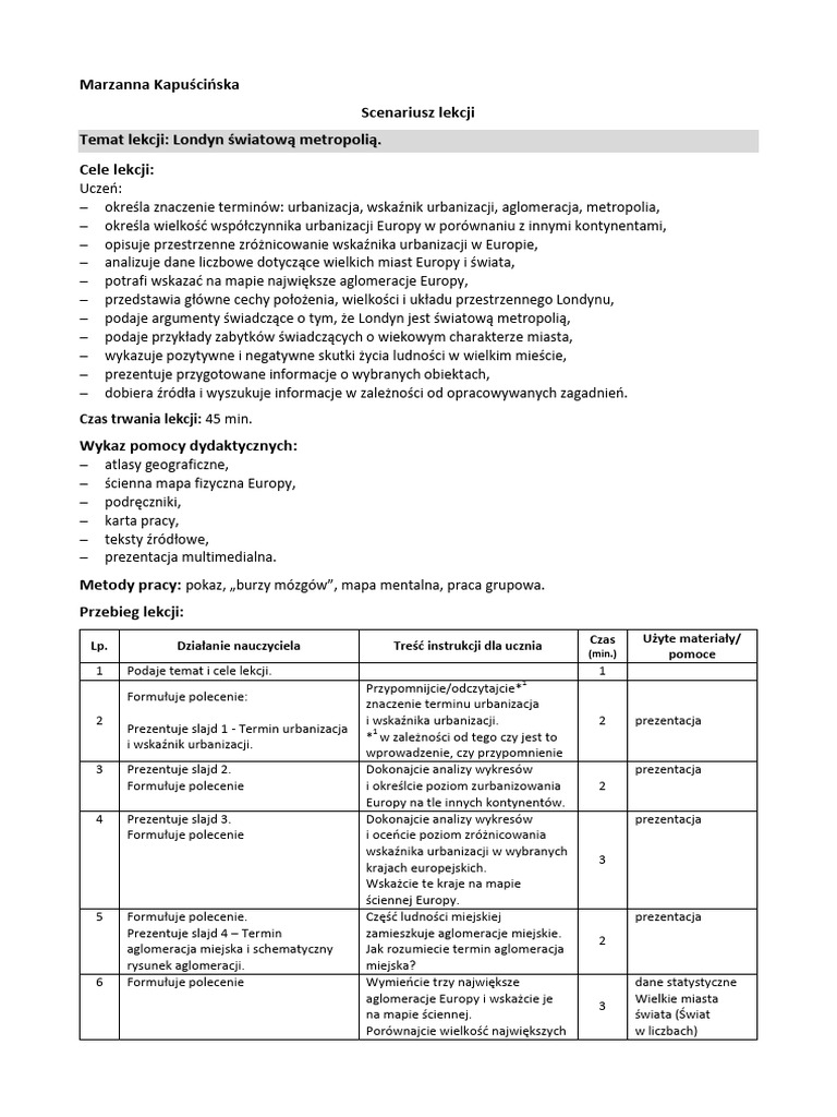 Londyn Swiatowa Metropolia | PDF