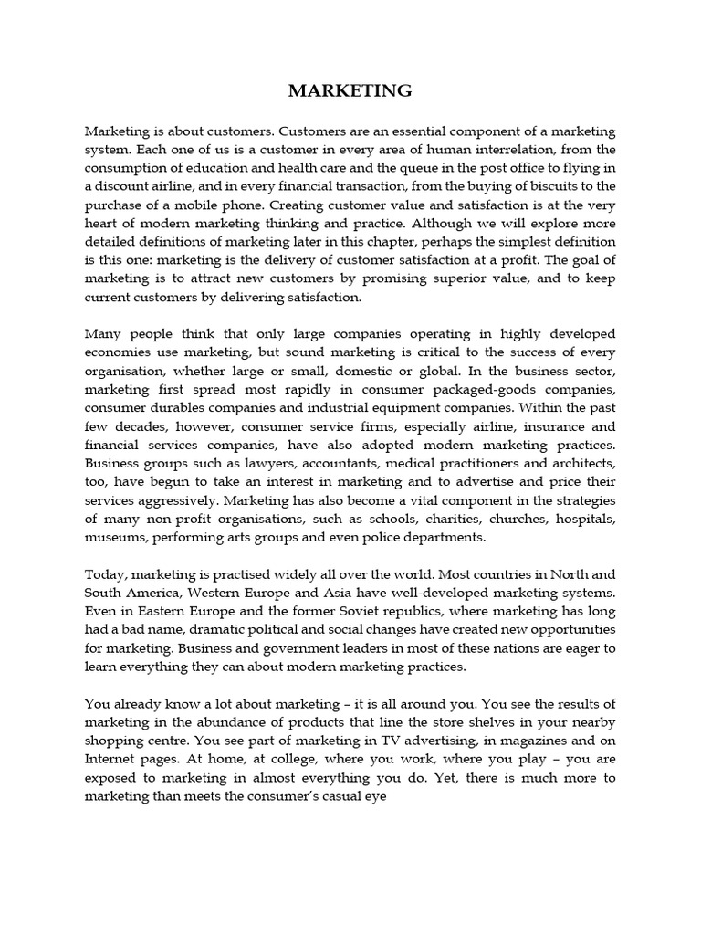 Marketing 1 | PDF | Marketing | Value (Economics)