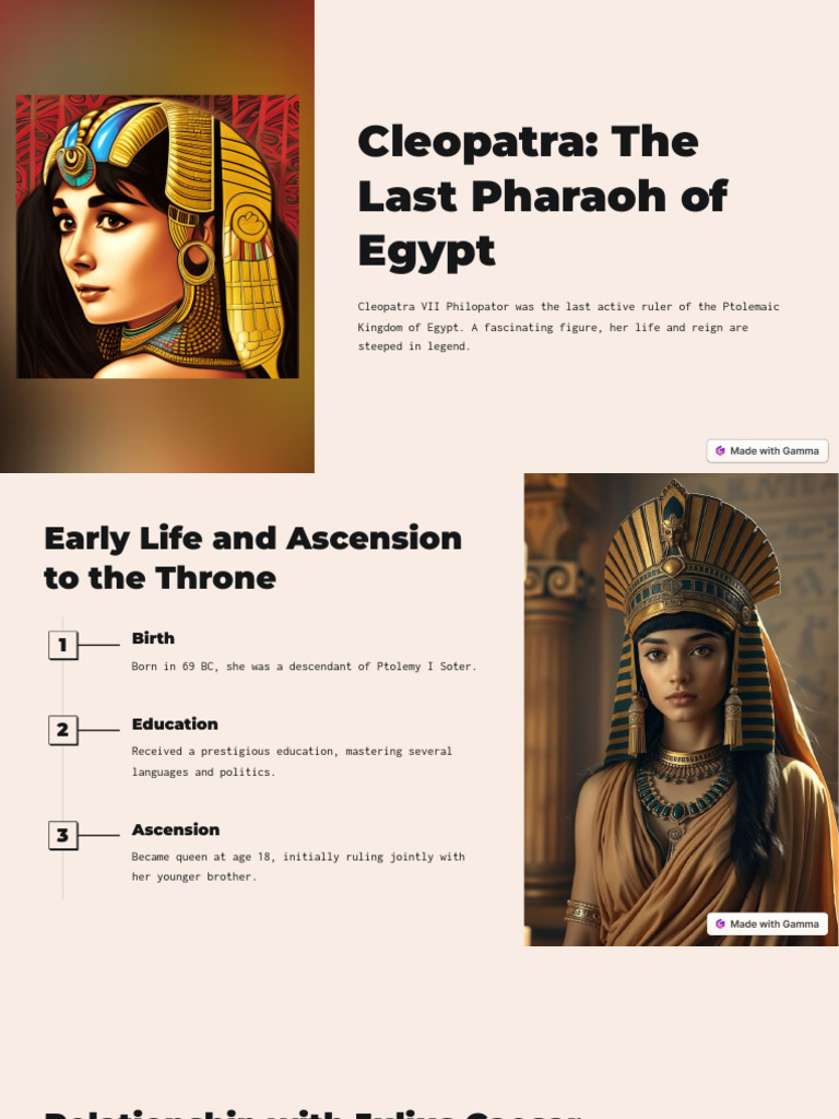 Cleopatra The Last Pharaoh of Egypt | PDF