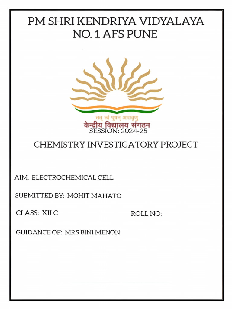 Chemistry Project | PDF