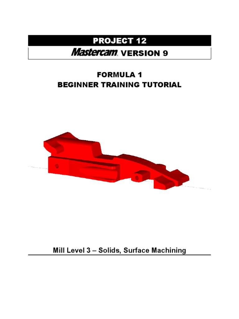 MasterCAM - V9 - Beginner F1 Tutorial | PDF | Computing | Software