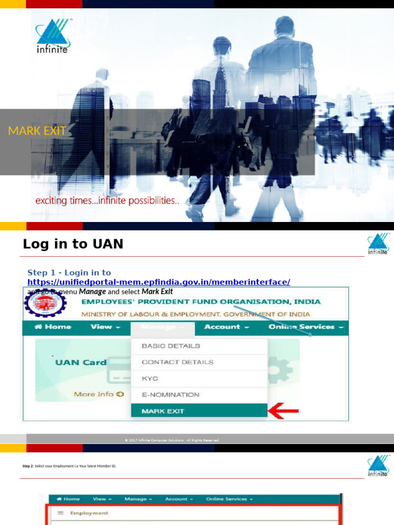 Marking Exit in EPF: A Step-by-Step Guide | PDF