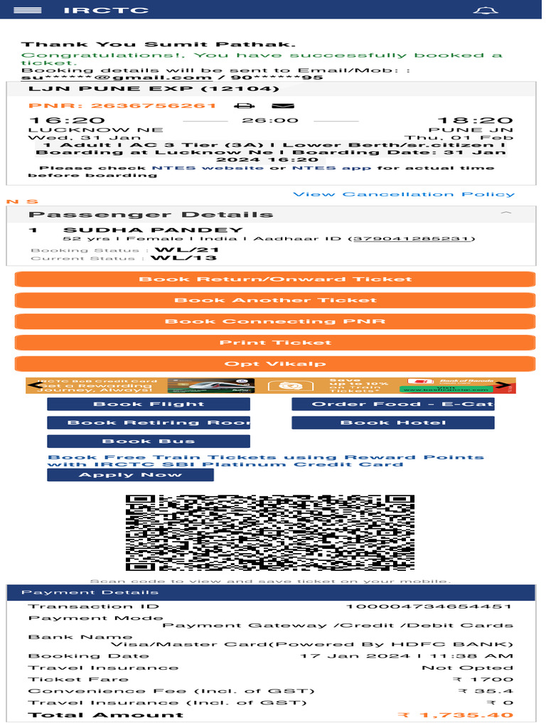 IRCTC Next Generation ETicketing System 2 | PDF