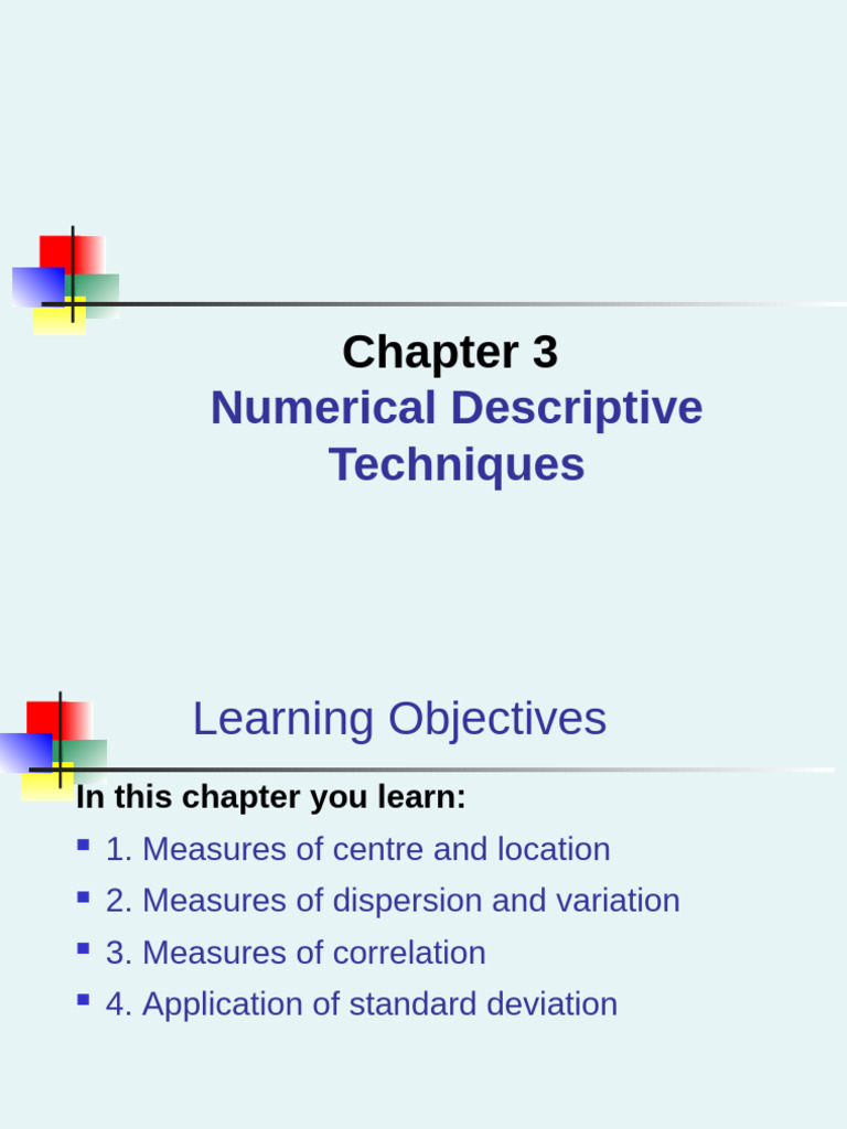 Chapter 3 Numerical Descriptive S | PDF | Mean | Quartile