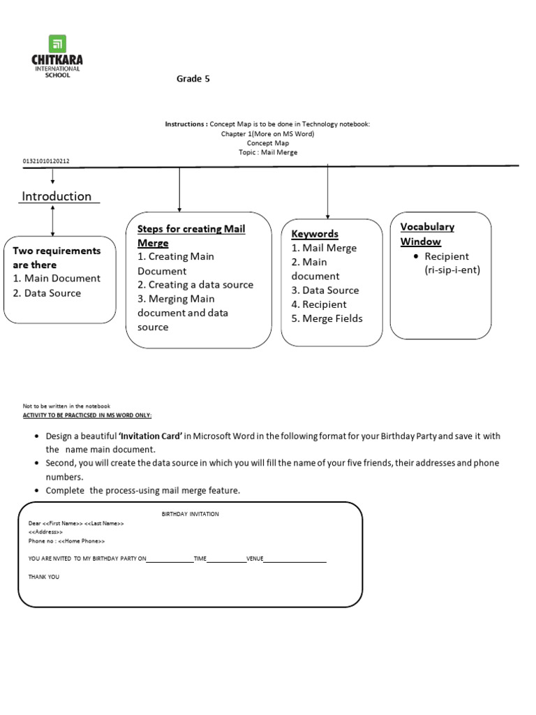 Resource 20231003161157 Grade5 Ch1 and 2 (Technology) Conceptmap Qans | PDF | Microsoft Word ...