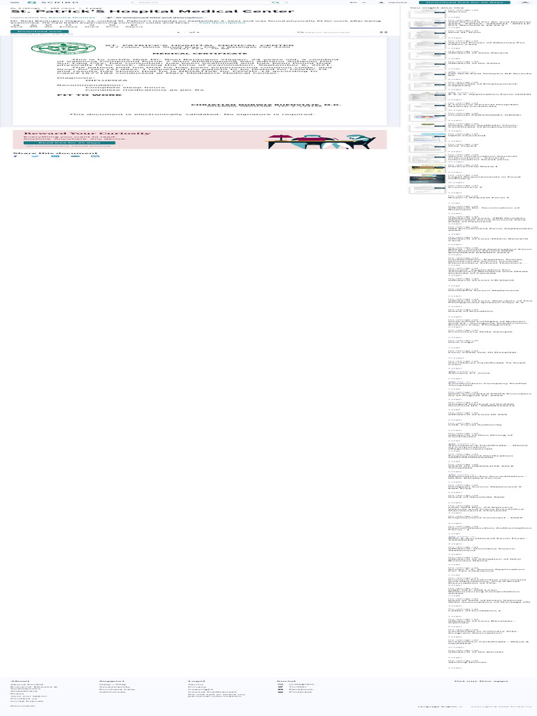 St. Patrick'S Hospital Medical Center - PDF | PDF | Scribd