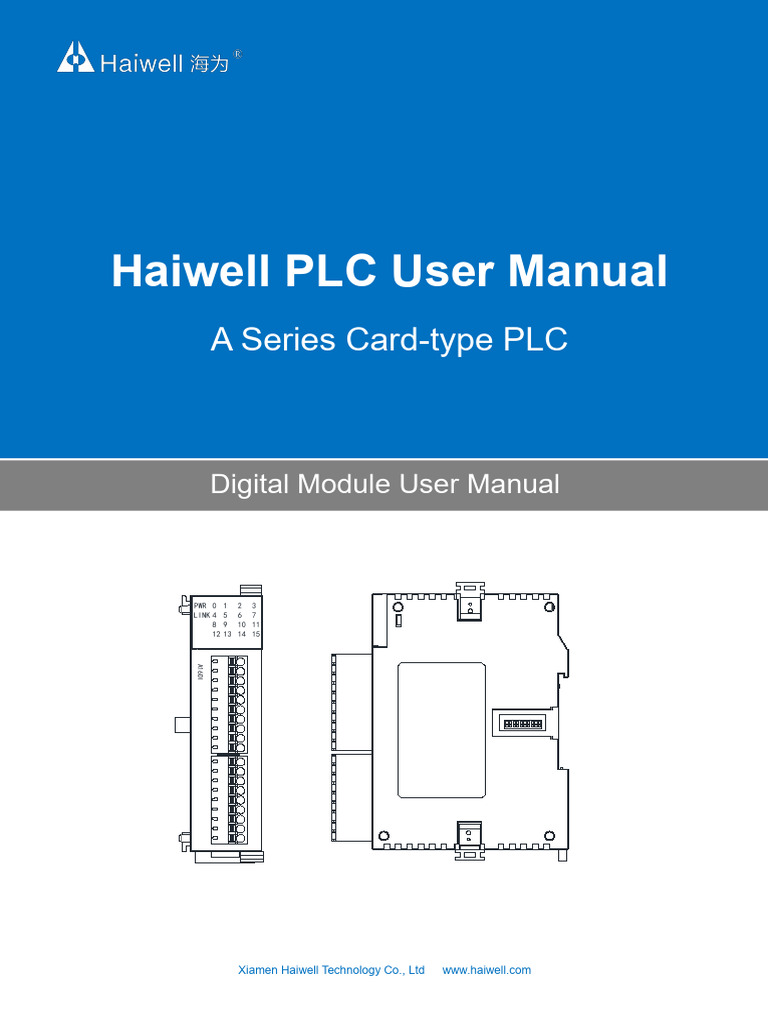 User's Manual of Haiwell Card-Type PLC Digital Module | PDF | Electrical Engineering | Electricity