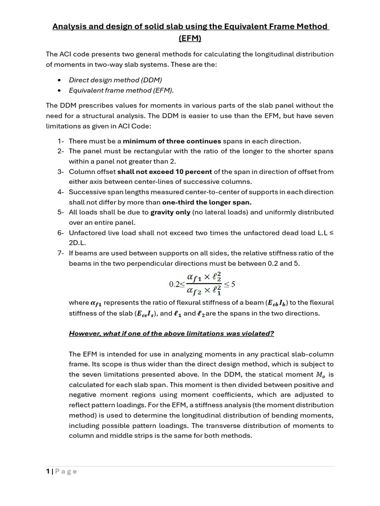 Equivalent frame method | PDF | Beam (Structure) | Mechanical Engineering