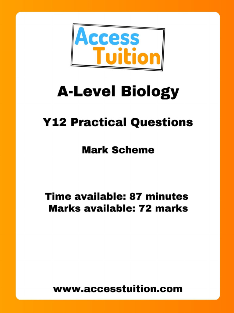 A-Level Biology Year 12 Practical Guide | PDF | Stoma | Antimicrobial ...