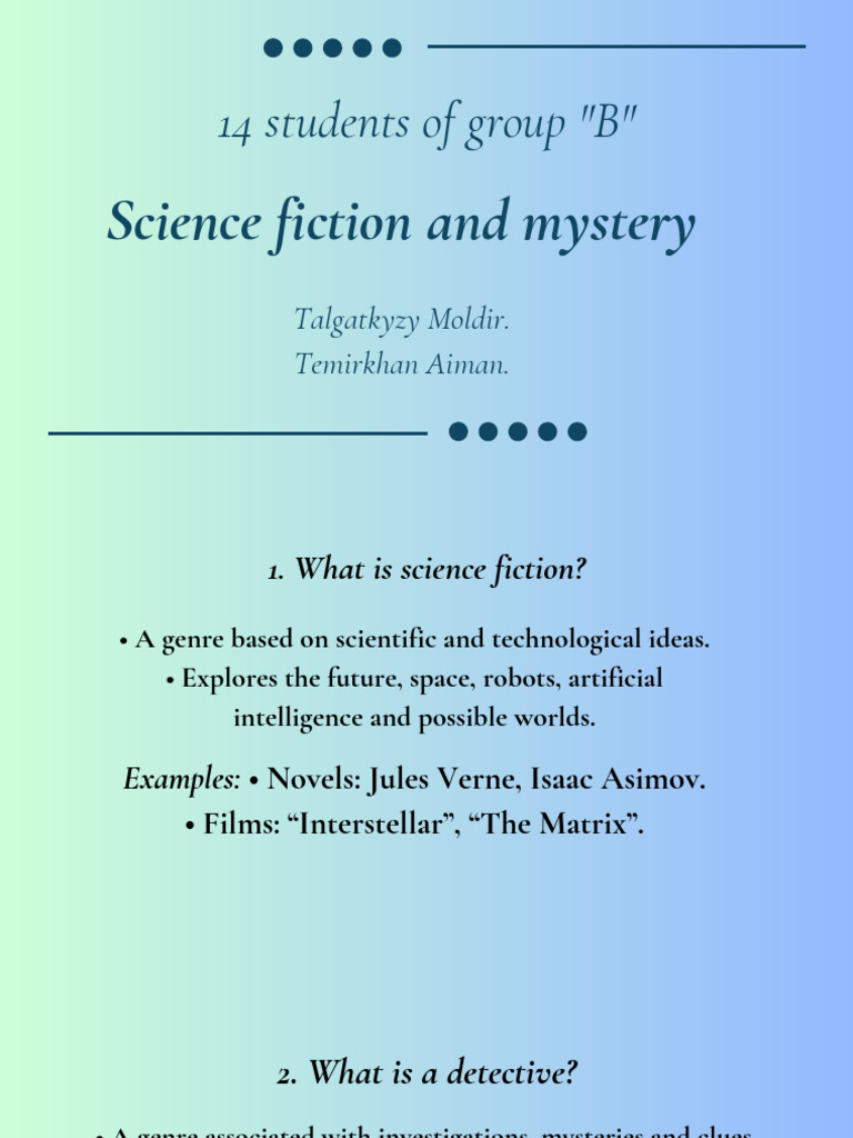 Science Fiction Meets Detective Fiction | PDF