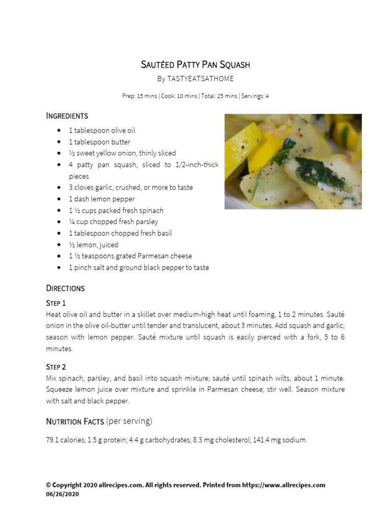Sauteed Patty Pan Squash | PDF