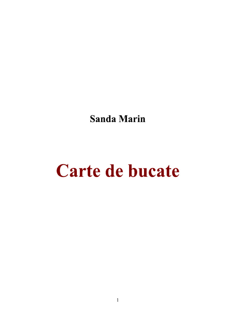 Carte de Bucate Sanda Marin | PDF