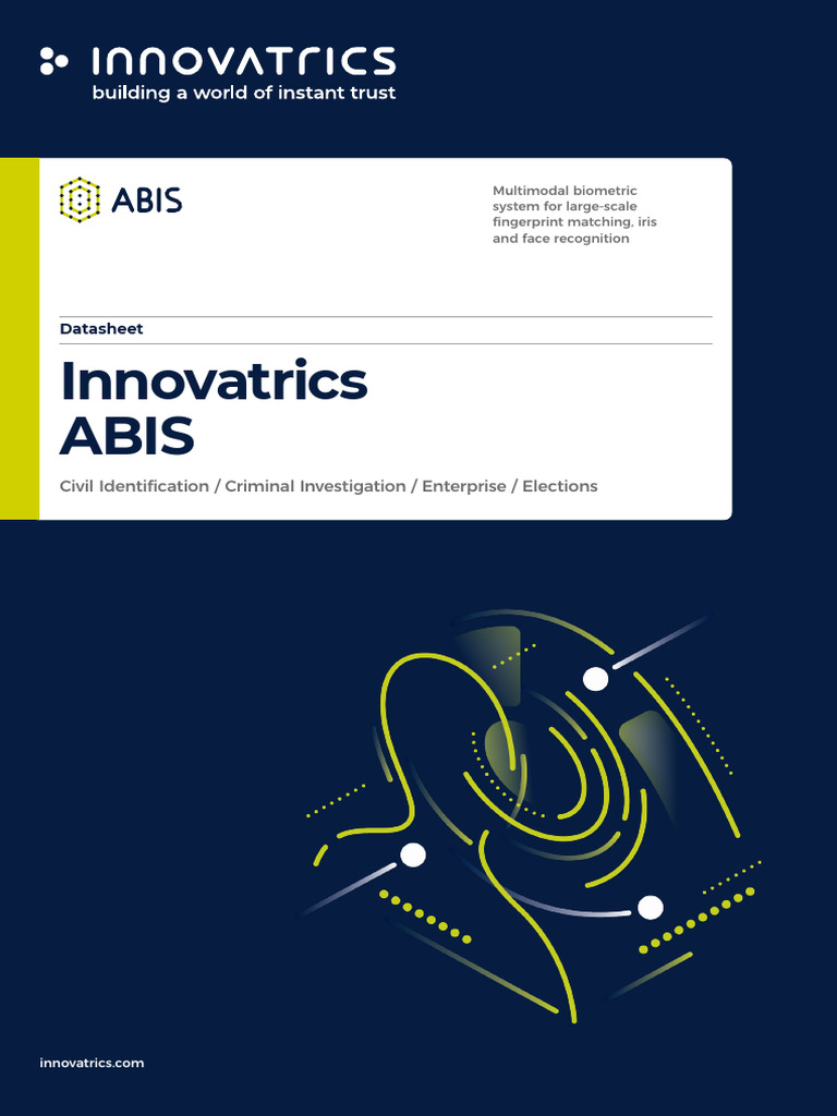 Innovatrics ABIS Datasheet | PDF | Biometrics | Identity Document