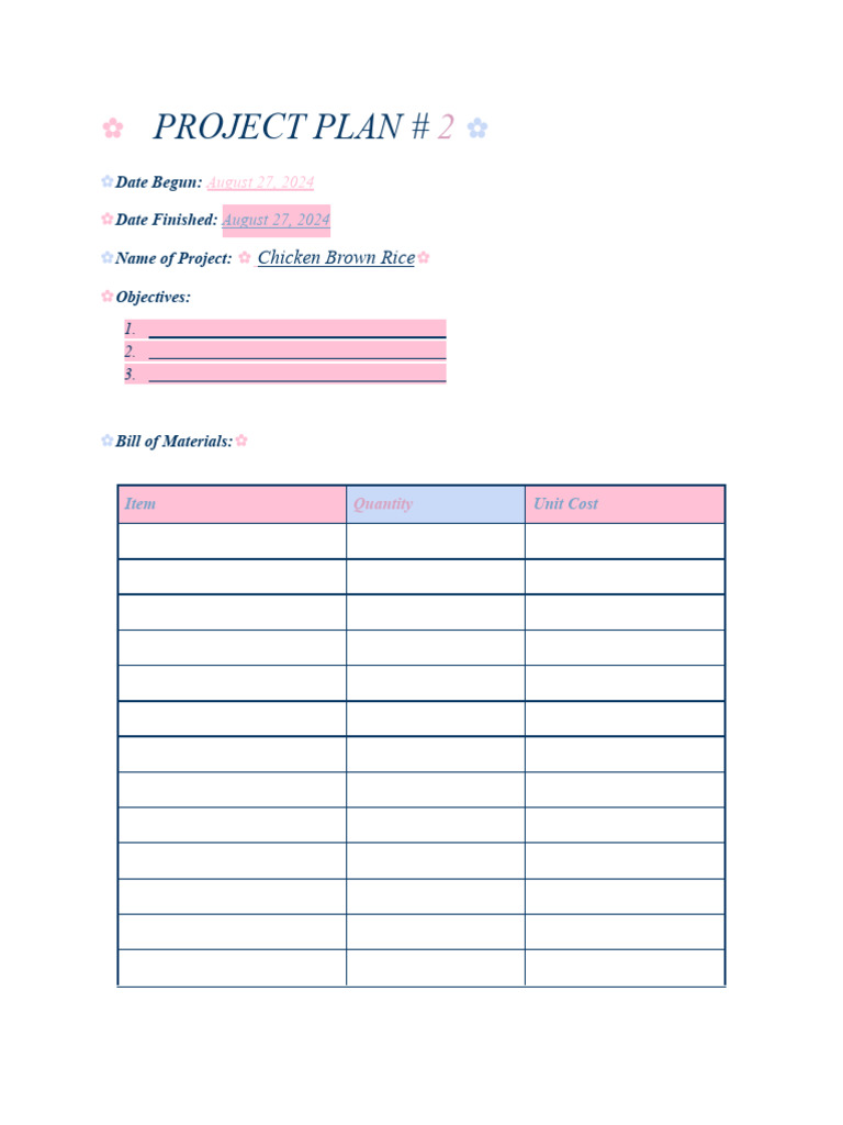 PROJECT PLAN # 2 | PDF