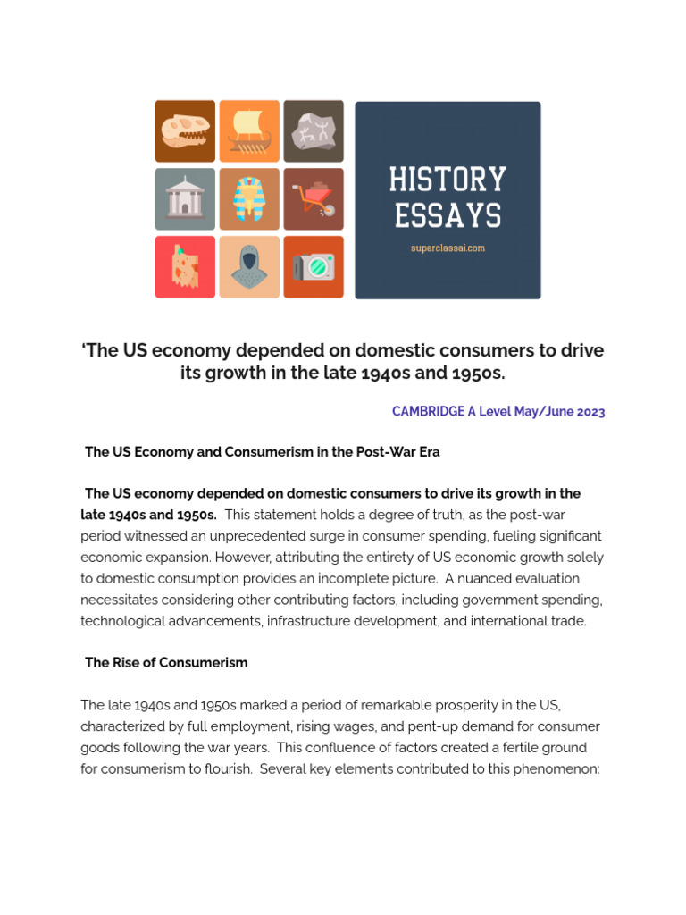 The US Economy Depended On Domestic Consumers To Drive Its Growth in ...