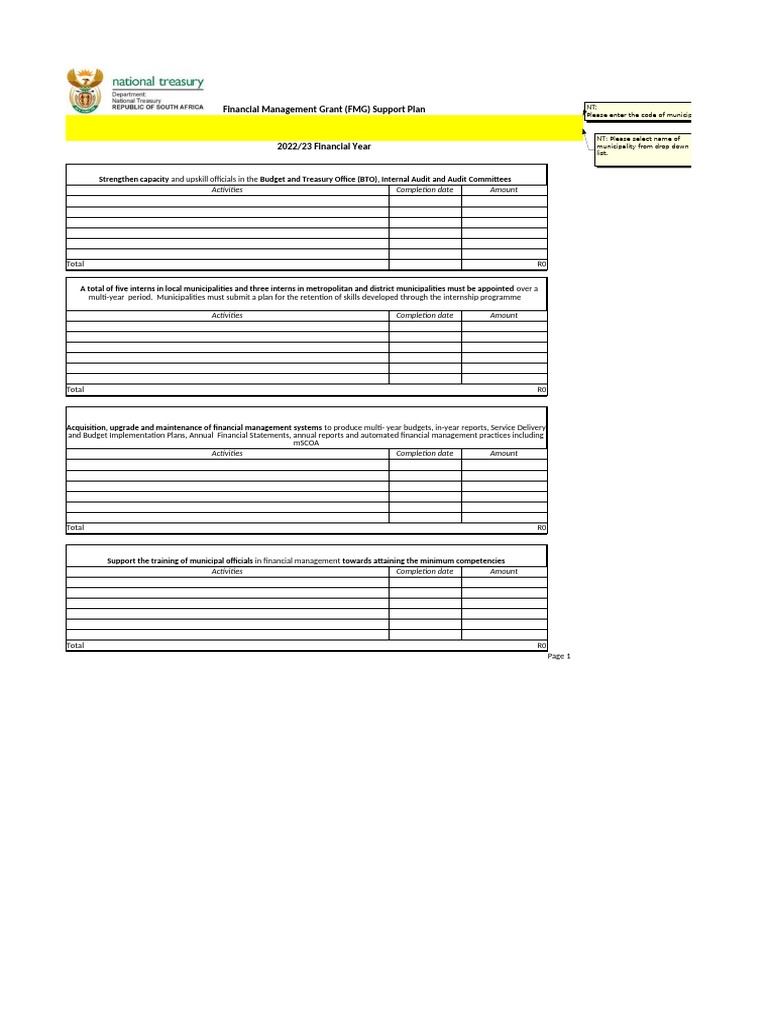 2022_23 FMG Support Plan template | PDF | Business