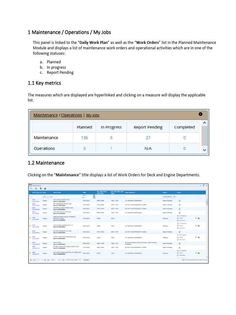 Maintenance Work Orders Management Guide | PDF | Button (Computing ...