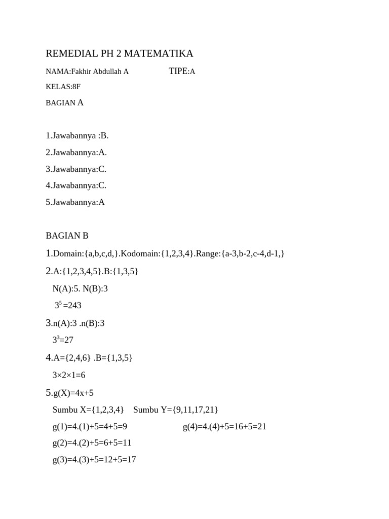 Remedial Ph 2 Matematika | PDF