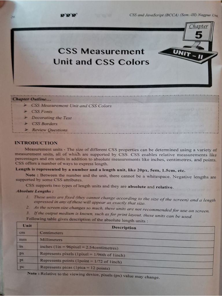 Css & Js Unit2 | PDF
