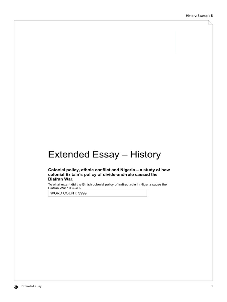 EE History Example A Grade | PDF