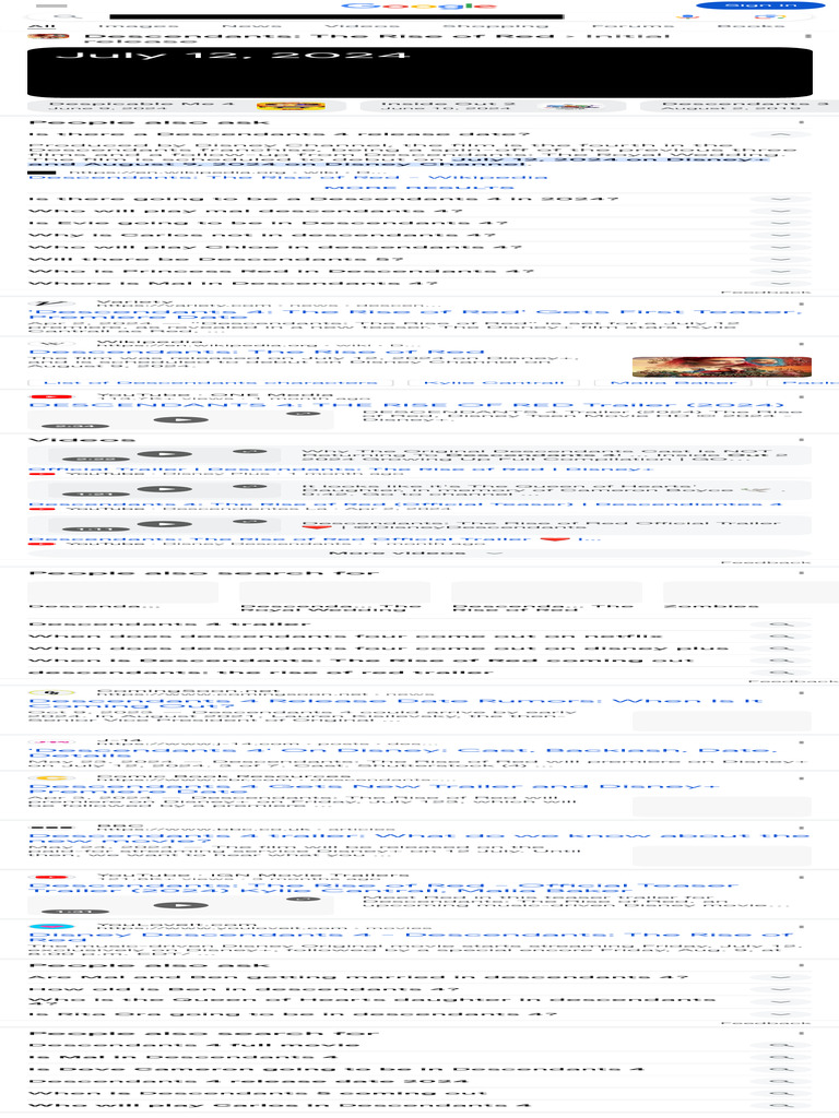 When Does Descendants Four Come Out - Google Search | PDF