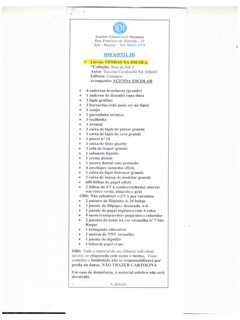 LISTA - INF. III | PDF