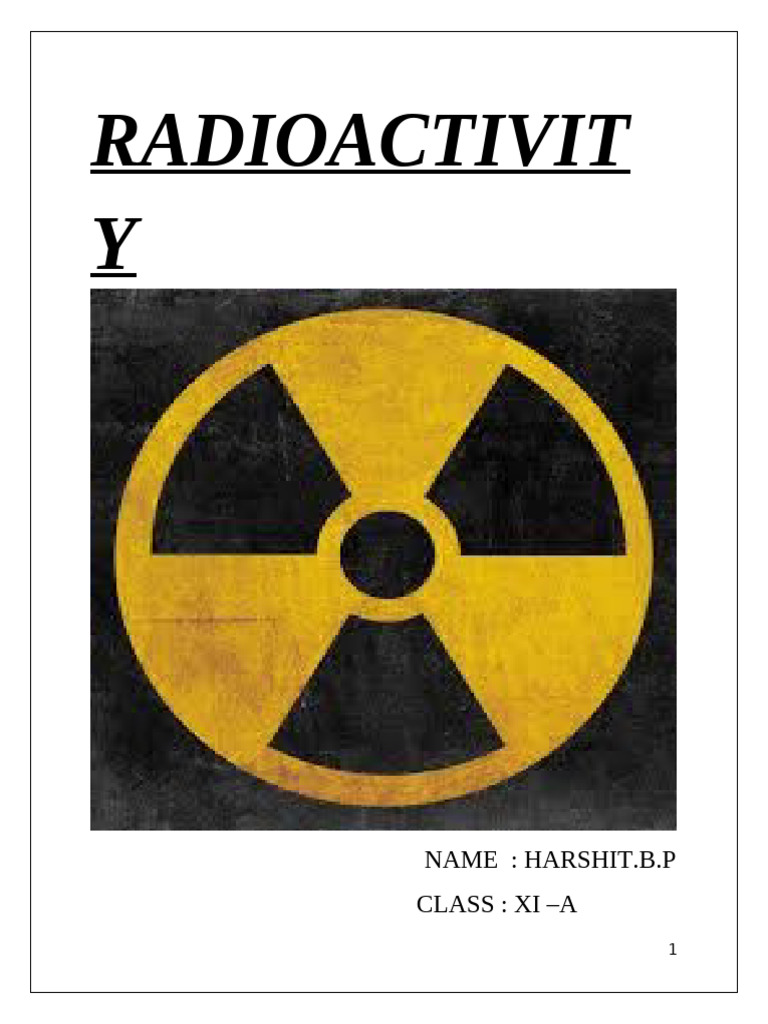 Physics Radioactivity[1] | PDF | Radioactive Decay | Gamma Ray
