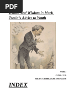 Advice To Youth | PDF | Satire | Mark Twain