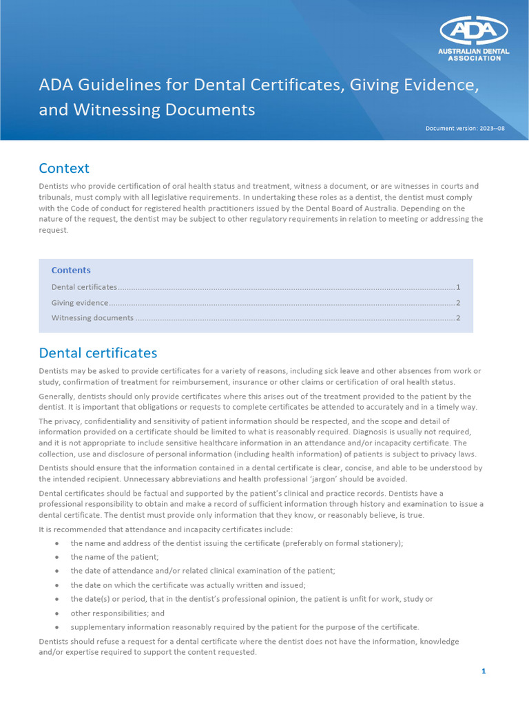 ADA-Guidelines-for-Dental-Certificates,-Giving-Evidence,-and-Witnessing ...